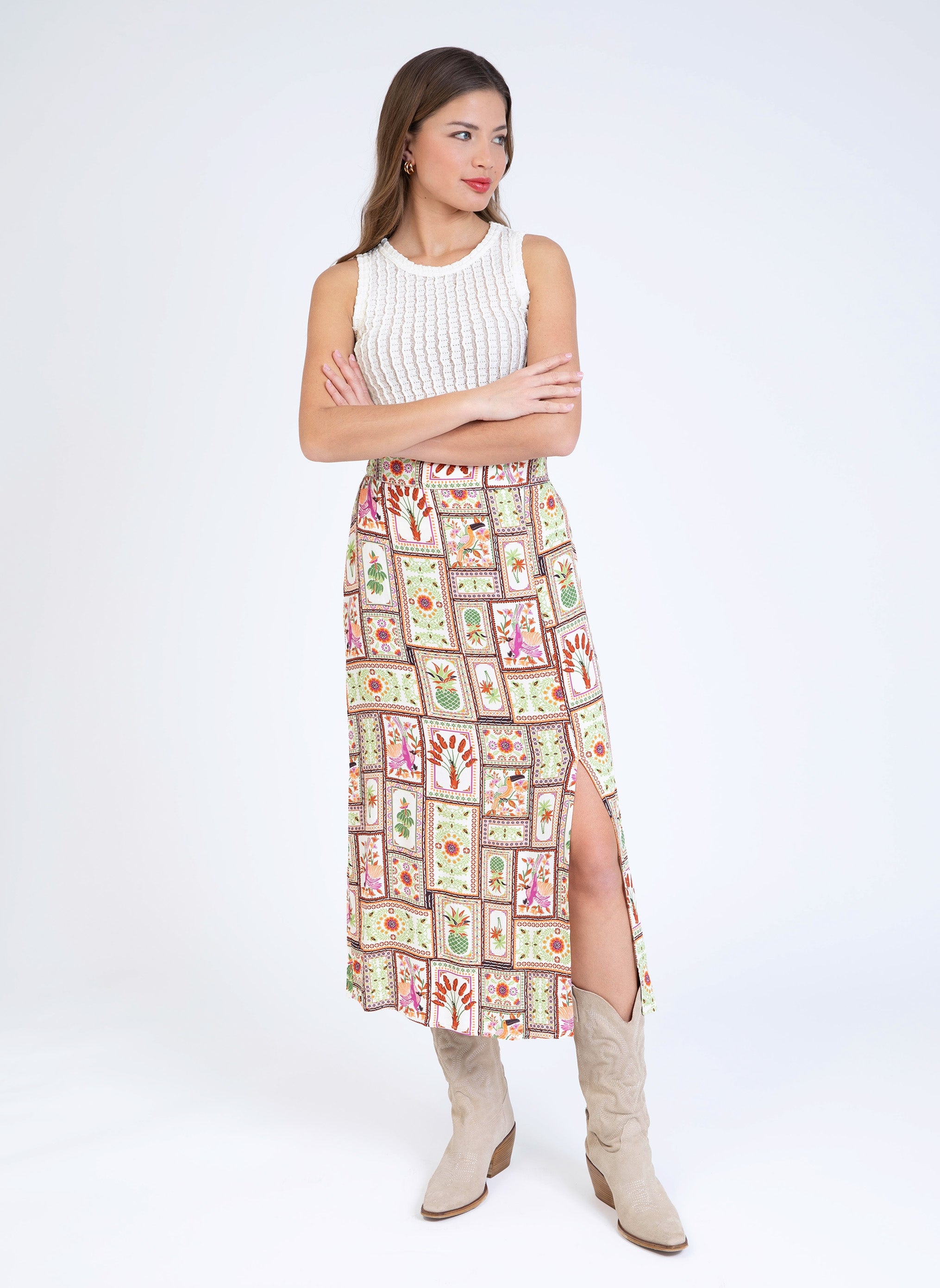 JUPE MIDI GINALOU jakarta vert