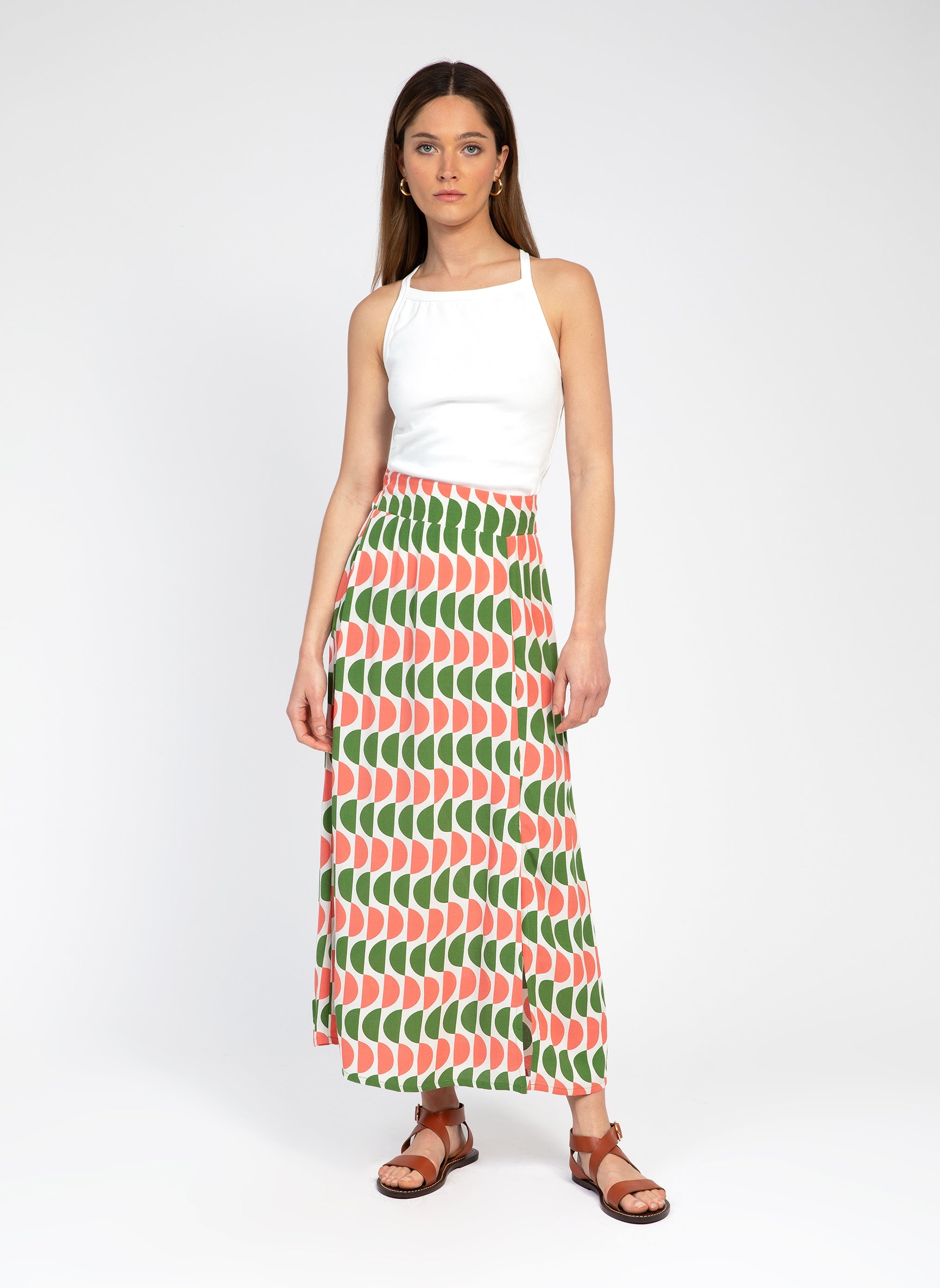 JUPE MIDI GINALOU tavira ecru