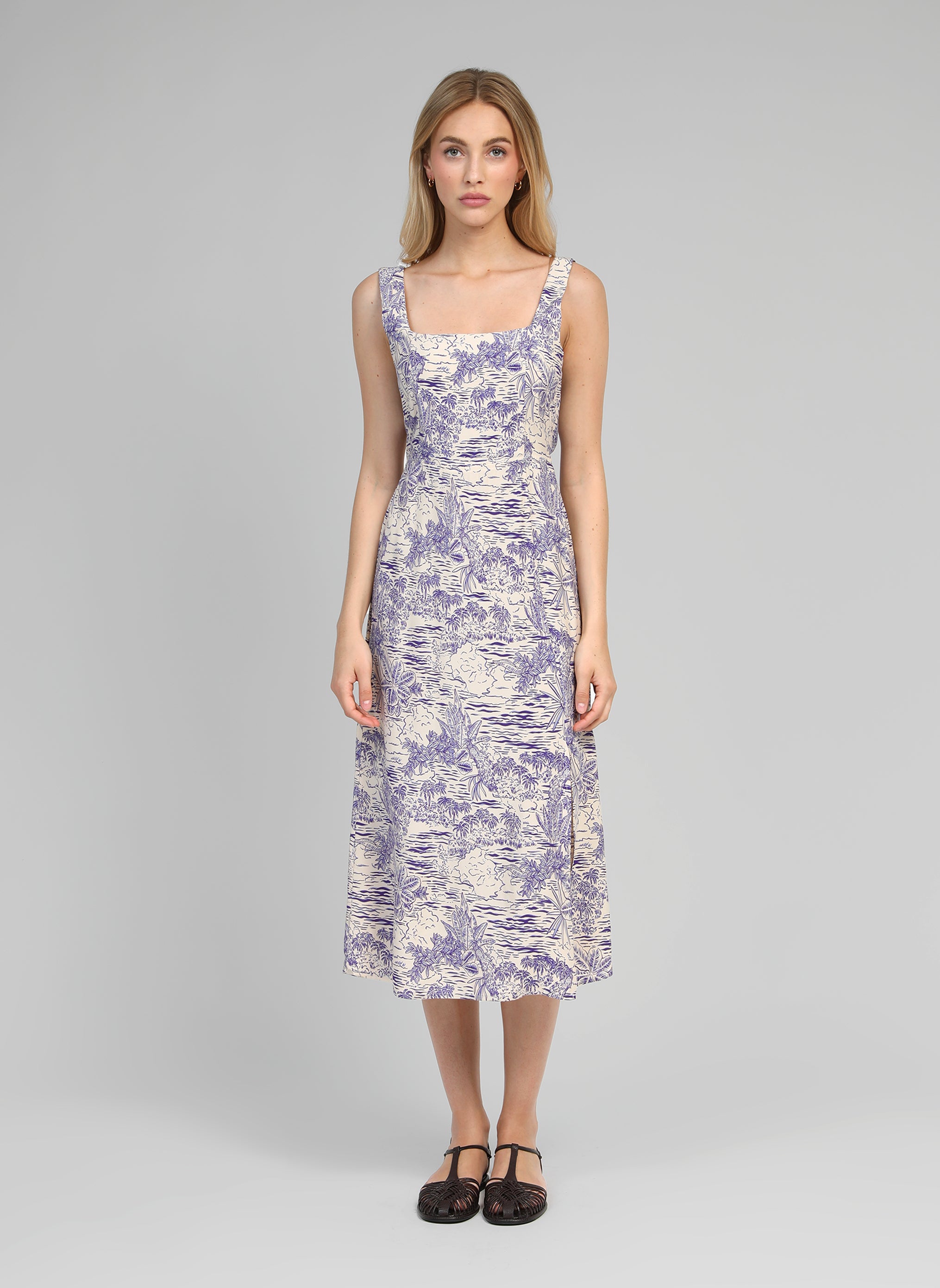 ROBE MIDI MANILY sajo bleu